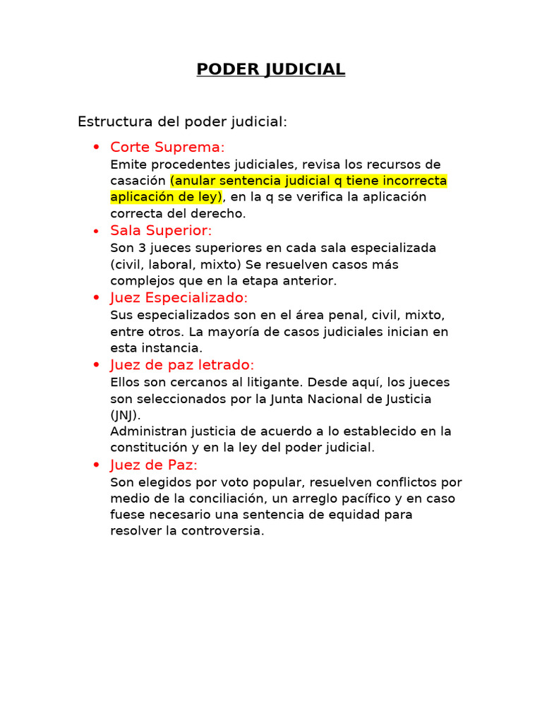 Estructura P. Judicial | PDF