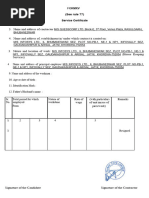 Form XV - Service Certificate | PDF