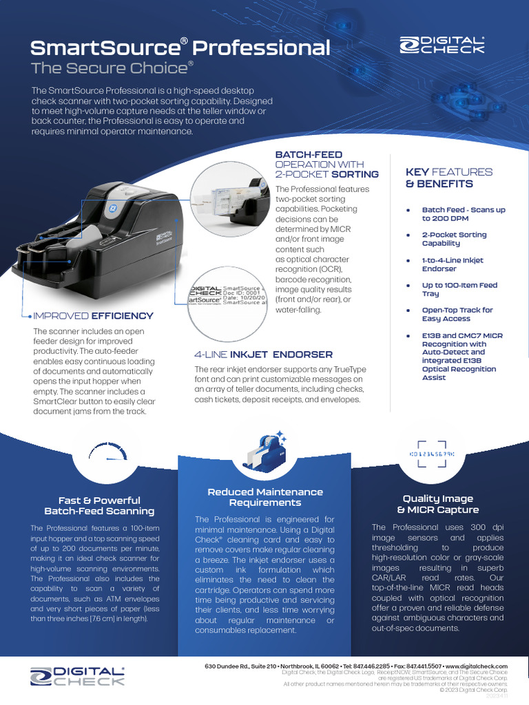 Digital Check SmartSource Pro English | PDF | Image Scanner | Computing