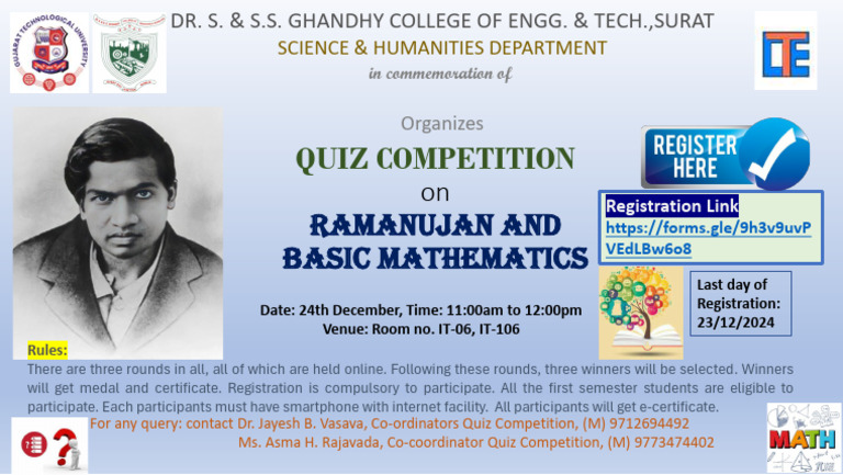 Math Quiz for First Semester Students | PDF