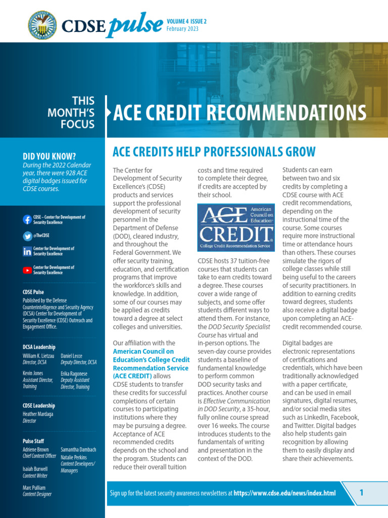 CDSE Pulse February2023 | PDF | United States Department Of Defense ...