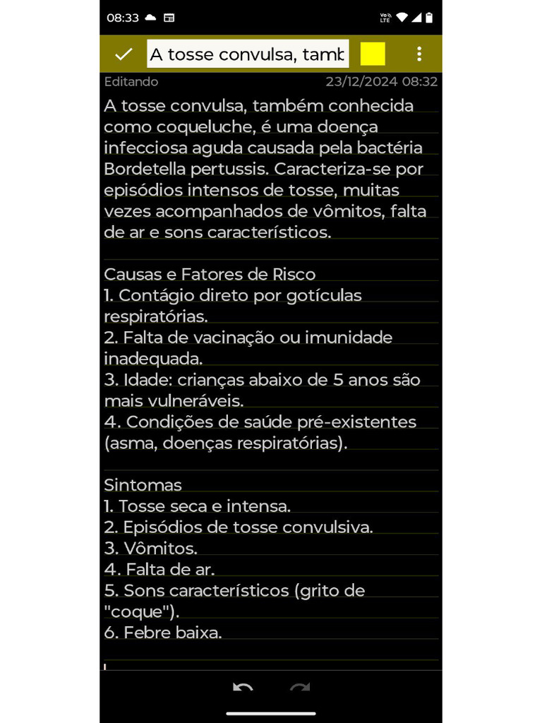 Tosse Convulsa | PDF