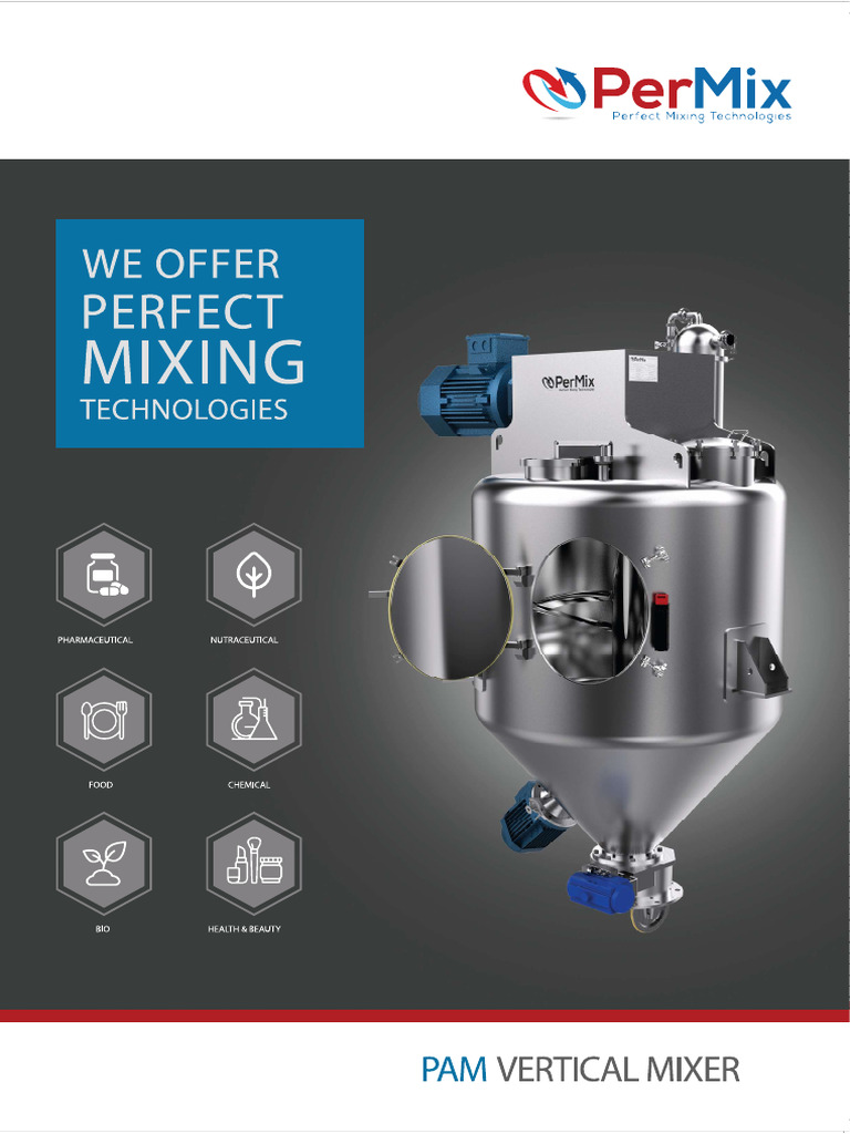 PerMix Vertical Paddle Mixer Brochure | PDF