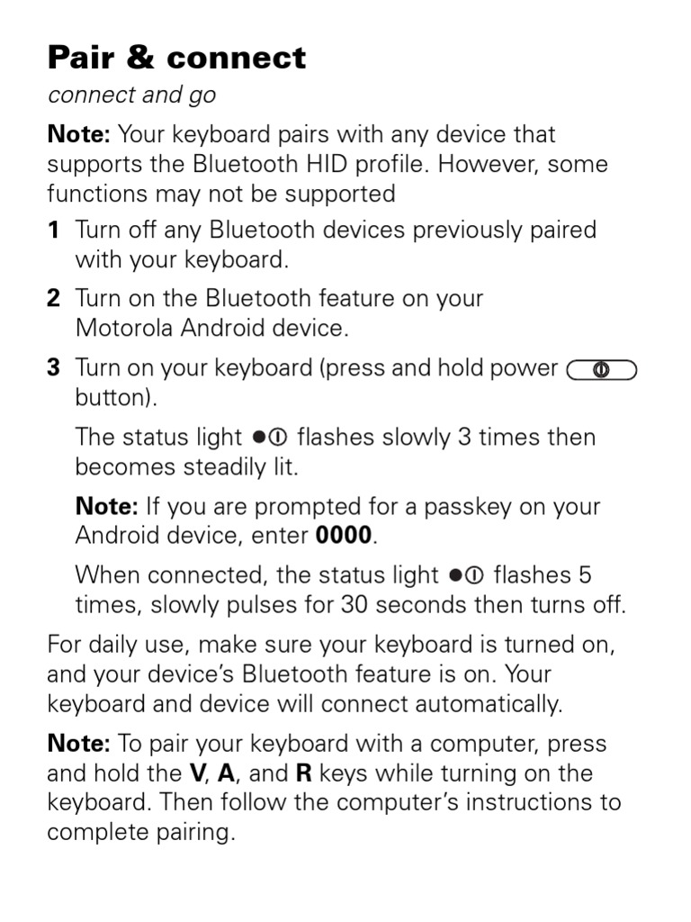 Motorola BT Keyb | PDF