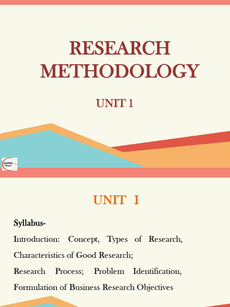 RM UNIT 1 | PDF | Methodology | Quantitative Research