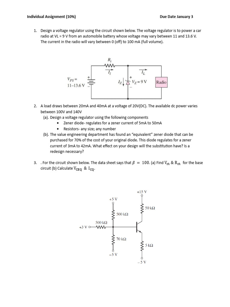 Assignment Electronics 2017 | PDF