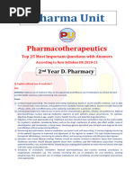 2nd Year D Pharm Syllabus | PDF | Pharmacy | Metabolism