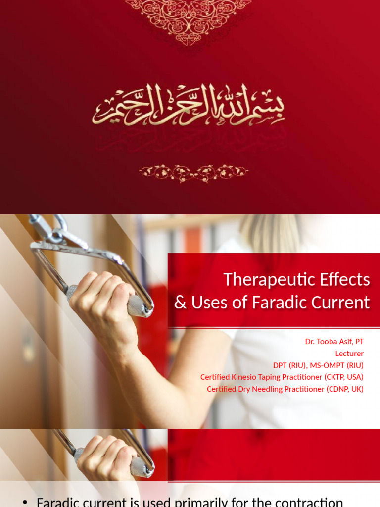 Therapeutic Effects & Uses of Faradic Current | PDF | Diseases And ...