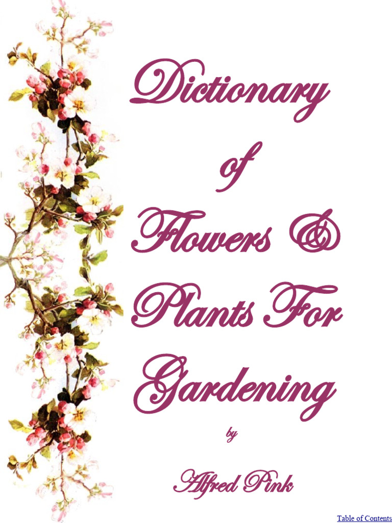 Dictionary Flowers and Plants for Gardening | PDF | Sowing | Fir