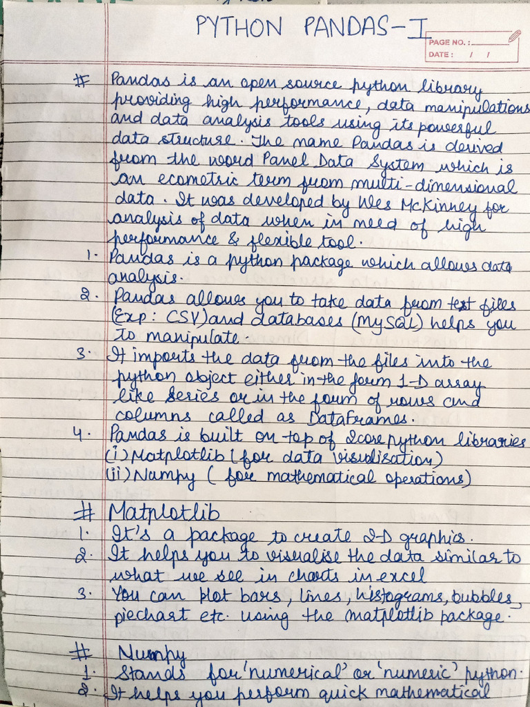 Python Pandas-1 | PDF