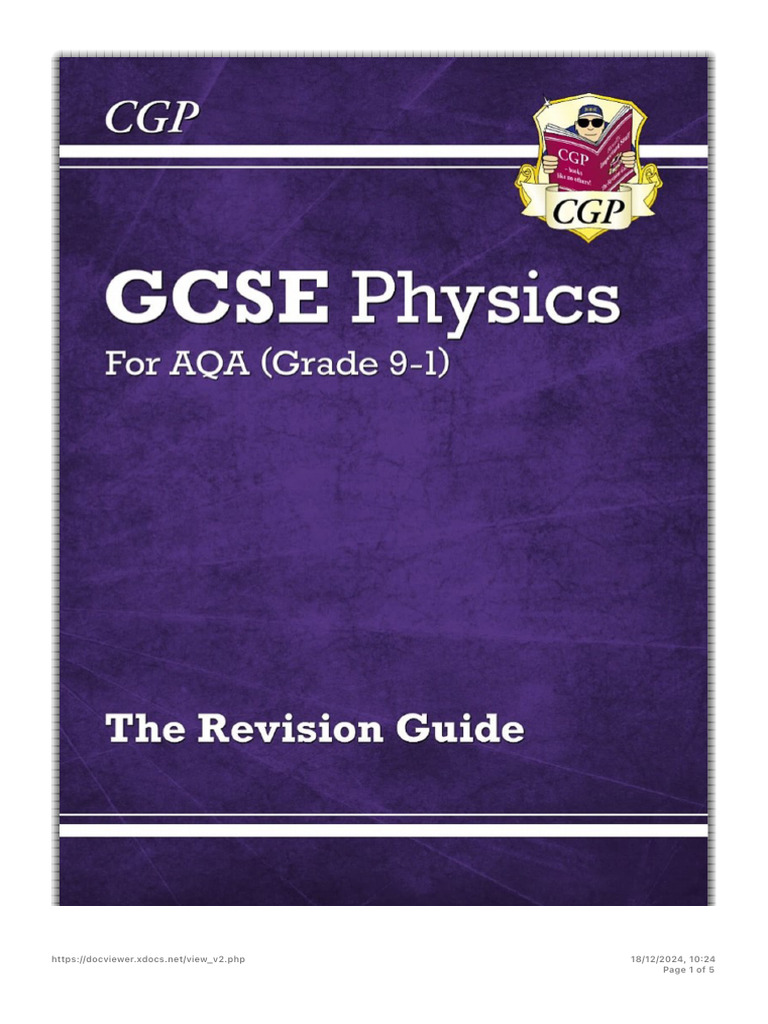 CGP GSCE Physics AQA Revision Guide 17-06-2018 (PDFDrive - Com) .PDF - VIEWER XDO | PDF