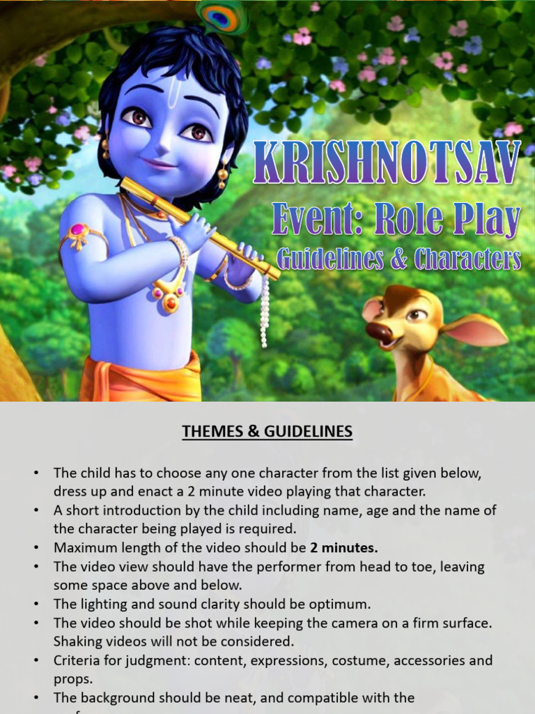 Role Play Guidelines & Characters | PDF