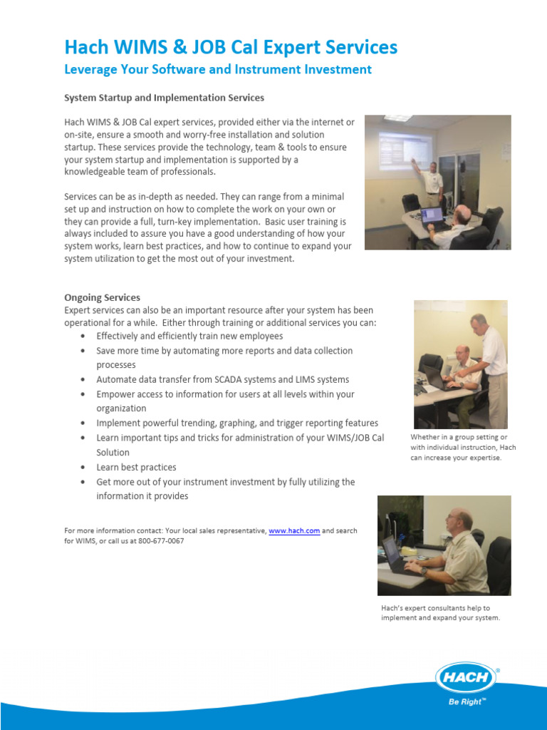 Hach WIMS JOB Cal Expert Services | PDF