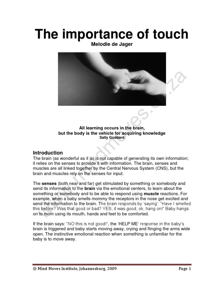 The Importance of Touch | PDF