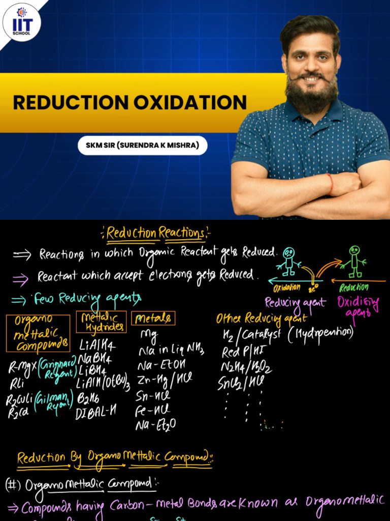 Reduction Oxidation - L-02 (Class Notes) - Grignard Reagent | PDF