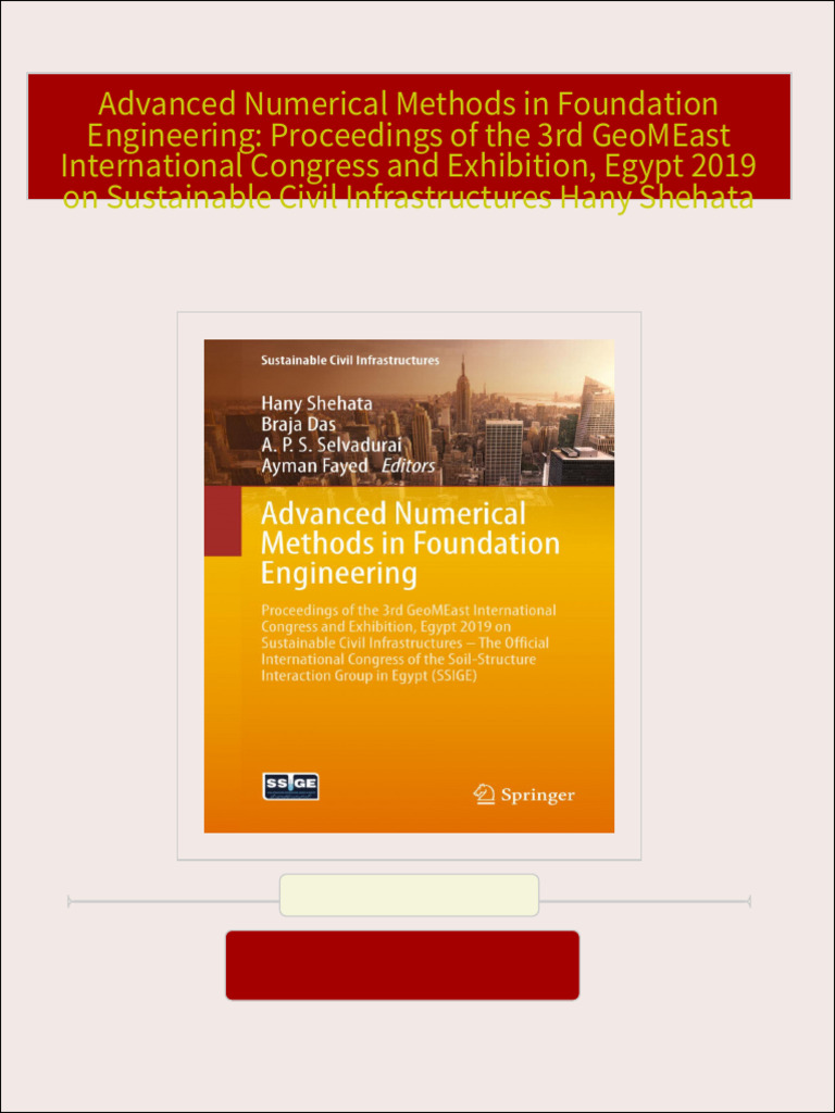 Instant Access to Advanced Numerical Methods in Foundation Engineering ... Instant Access to Advanced Numerical Methods in Foundation Engineering ...