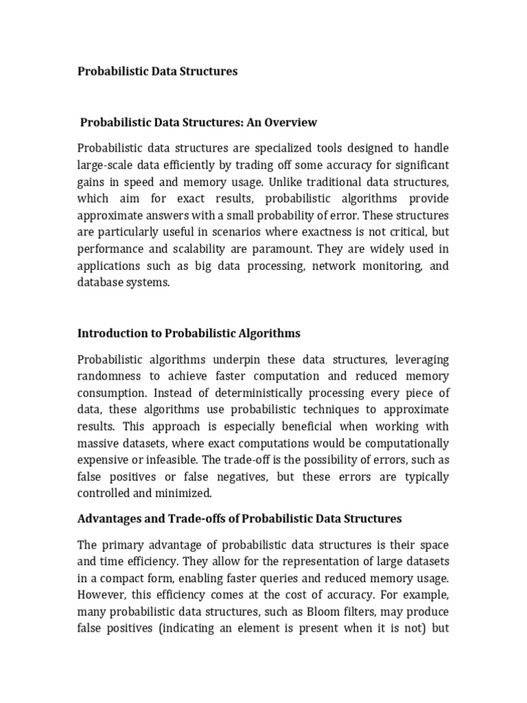 Probablistic Data Structures | PDF | Computer Data | Computer Programming