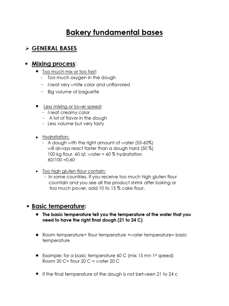 Bakery fundamental bases | PDF | Breads | Cuisine