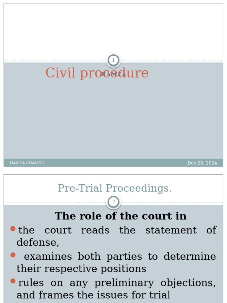 Civil Procedure | PDF | Lawsuit | Pleading
