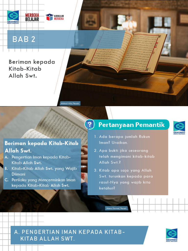 PAI Dan Budi Pekerti Kelas VIII Bab 2 - Beriman Kepada Kitab-Kitab ...