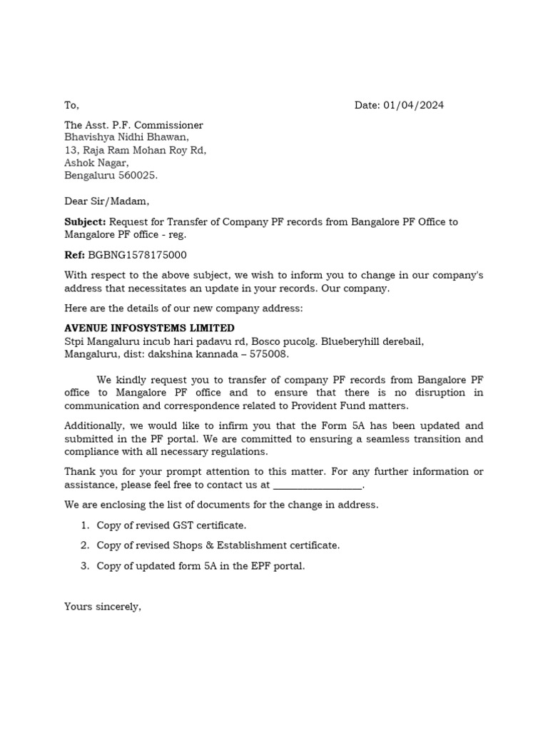 PF LETTER | PDF
