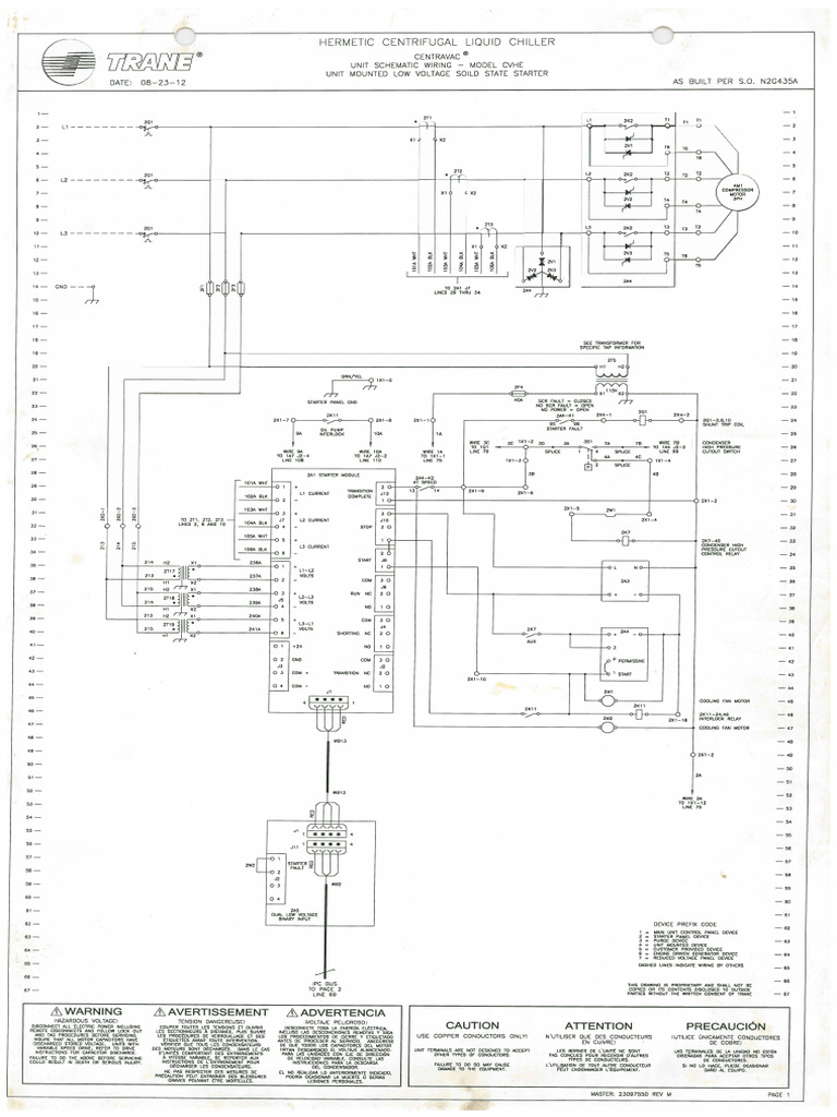 Chiller Electrical Drawing | PDF