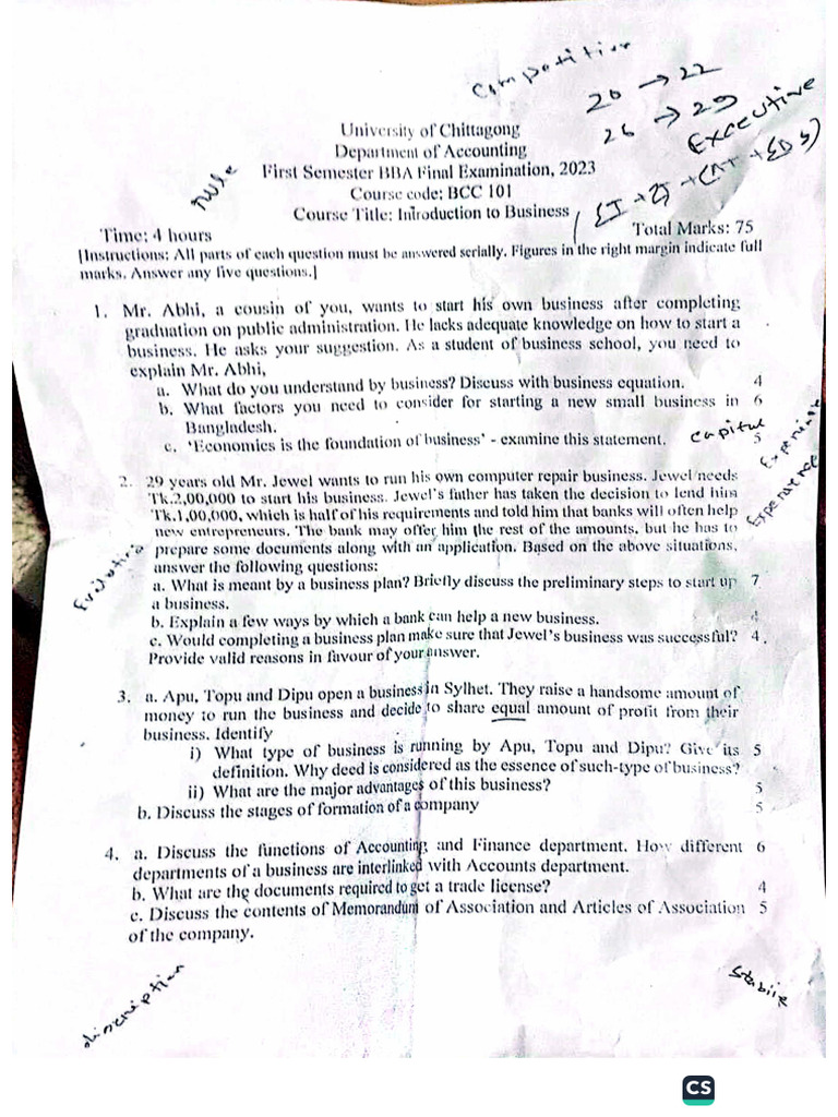 Mgt...IB...Bcom Question | PDF