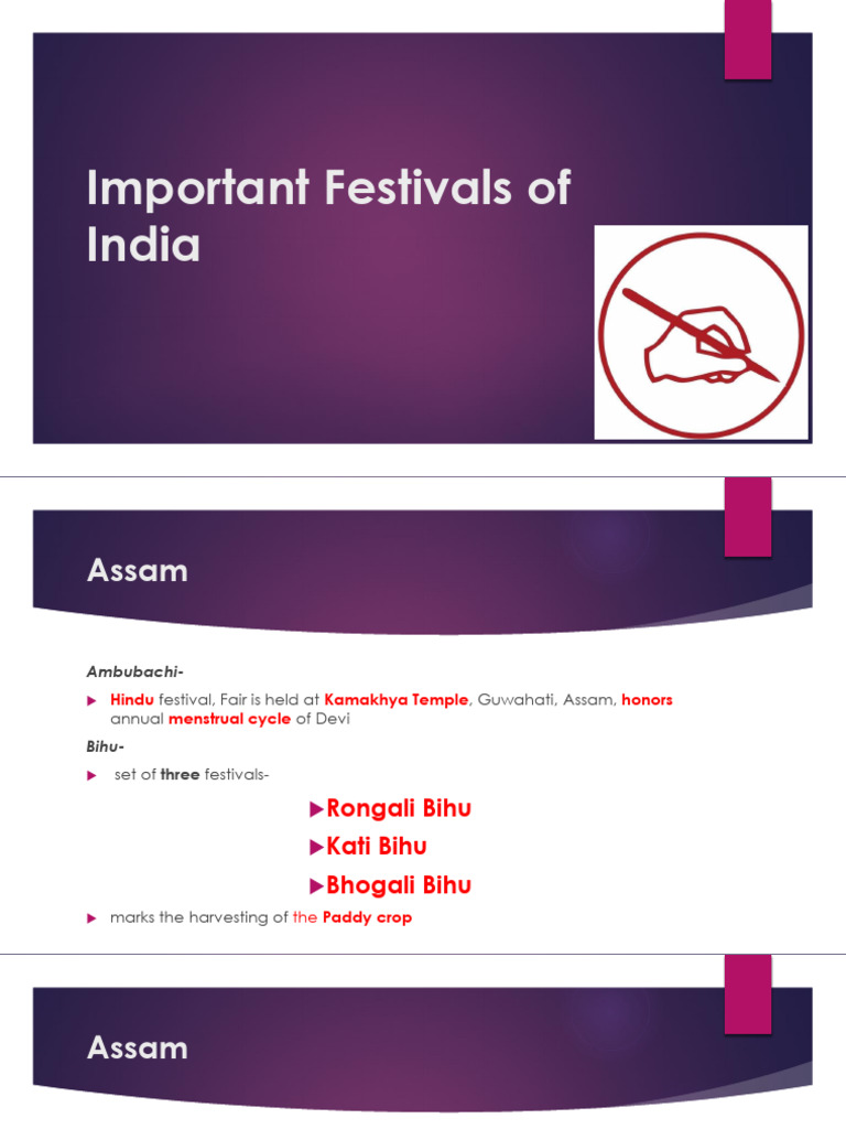 Important Festivals of India | PDF | Religious Festivals | Religious ...