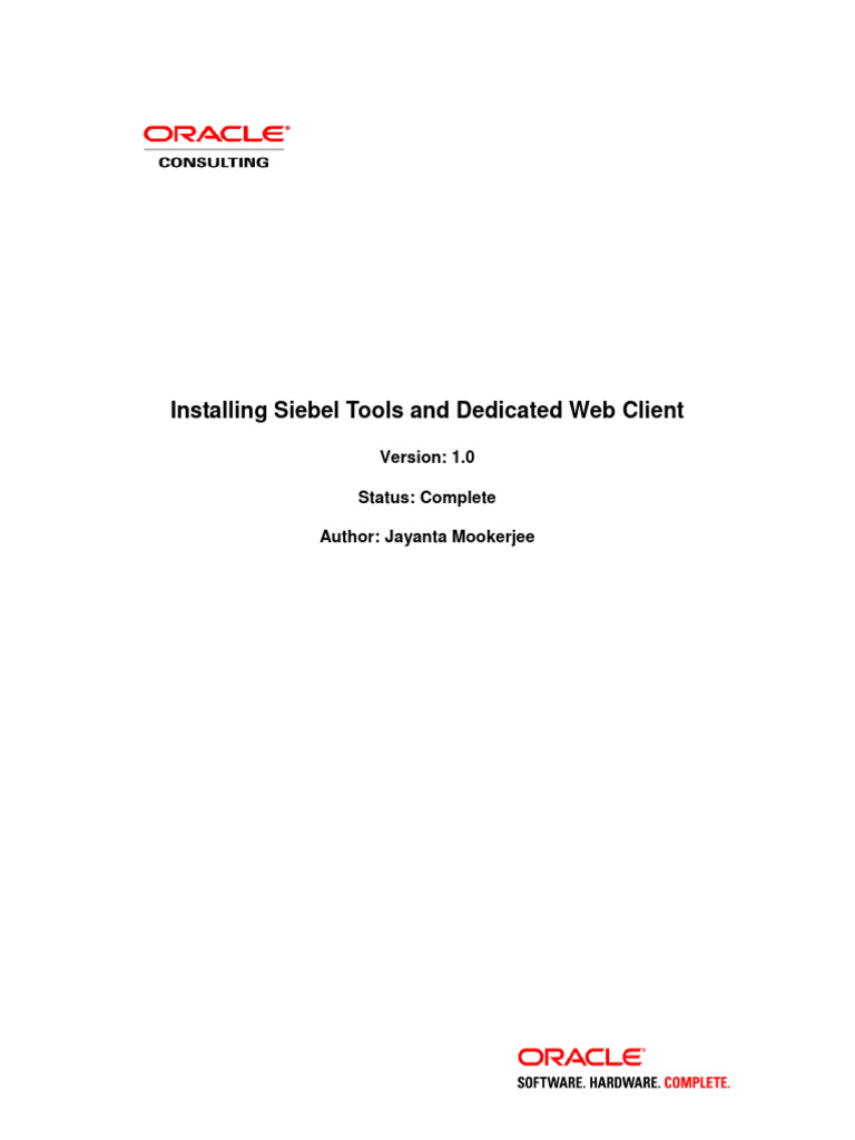 Step 6 Siebel 8.1 Tools and Dedicated Client Installation | PDF