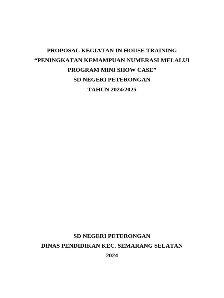 Proposal IHT 1 | PDF