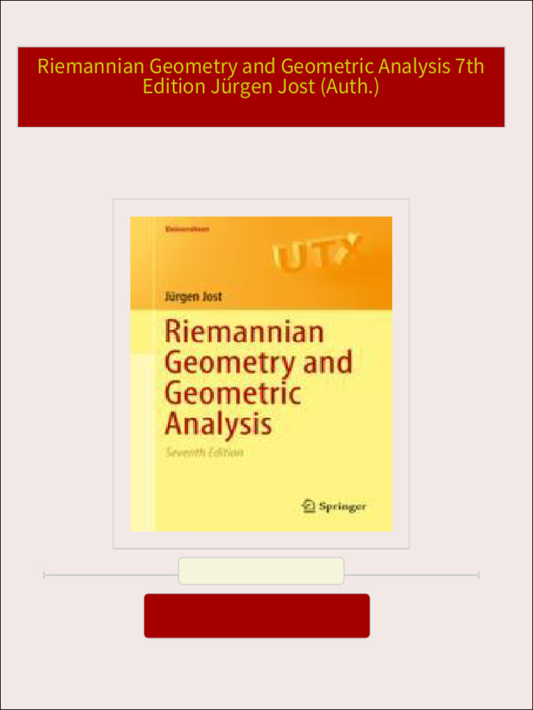 Download Full Riemannian Geometry and Geometric Analysis 7th Edition ...
