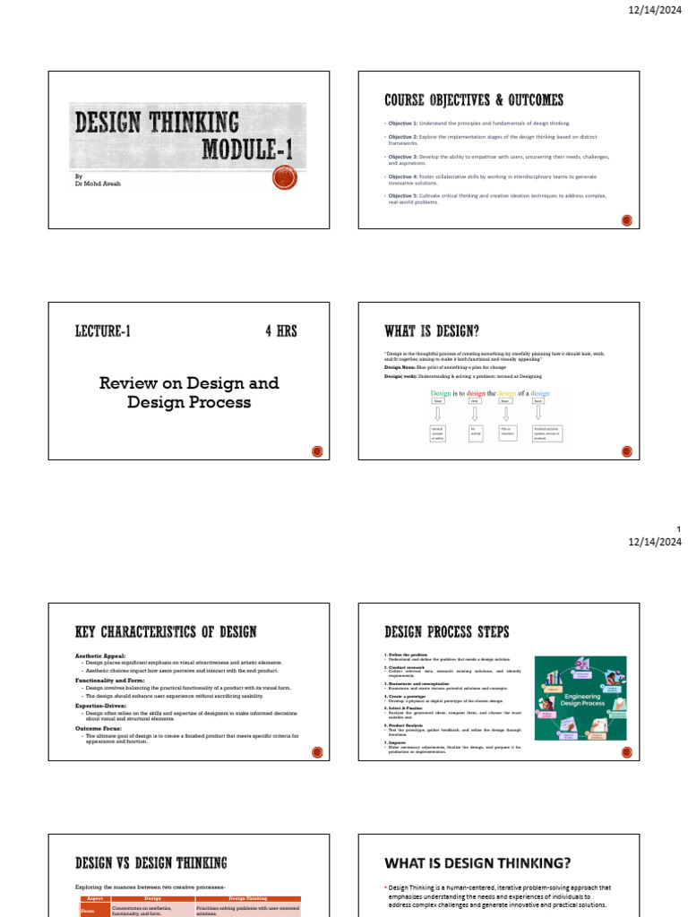 DEsign Thinking Presentation | PDF | Design Thinking | Brainstorming