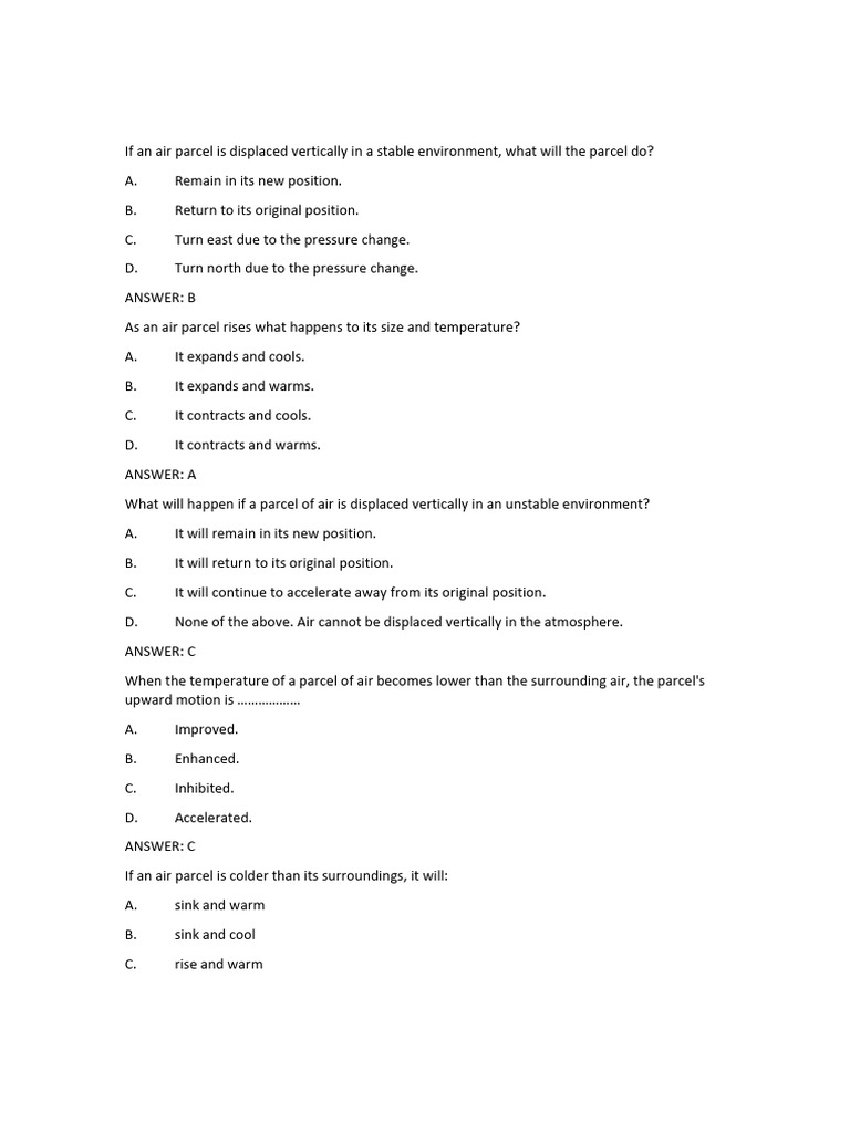 Quiz-BS281-Week 06 | PDF | Atmosphere Of Earth | Humidity