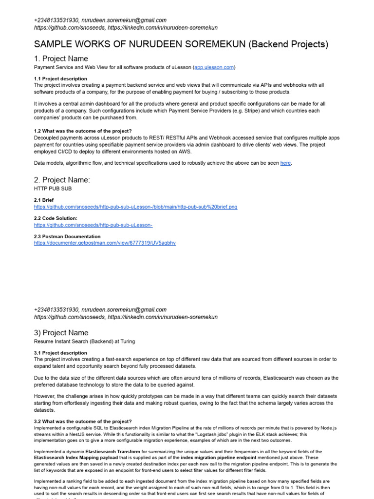 Nurudeen Soremekun's Backend Projects | PDF | Information Retrieval | Computing