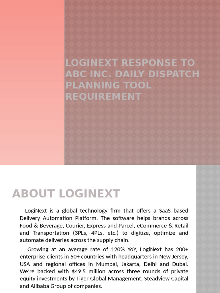 LogiNext Response to ABC Inc | PDF | Cloud Computing | Computer Science