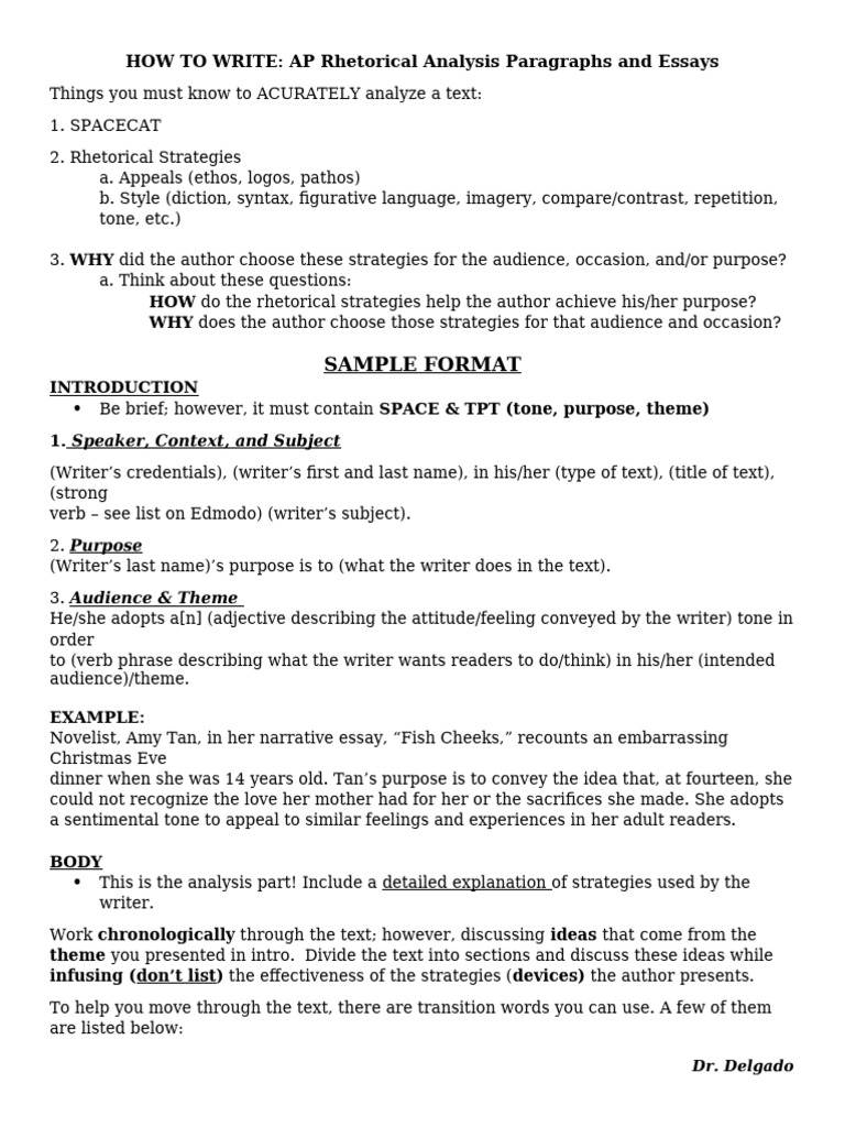 How+to+Writing+Rhetorical+Analysis+Essay+ (1) + (1) 2 | PDF | Essays ...