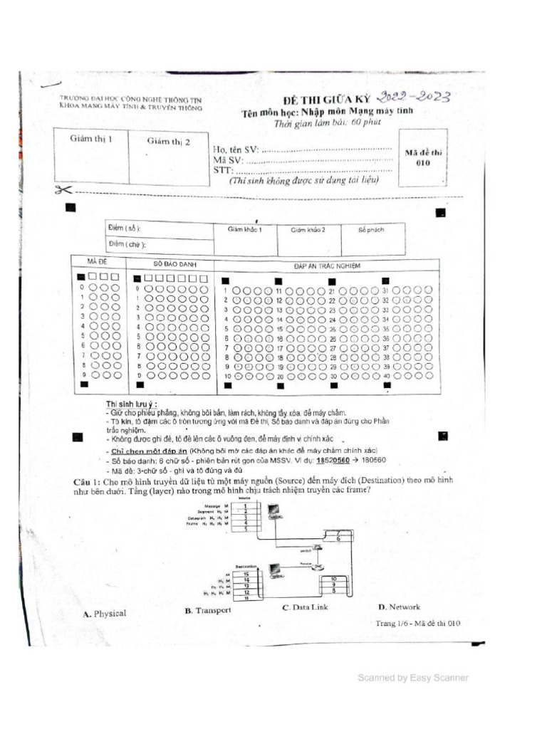 De Thi GK 2022 2023 | PDF