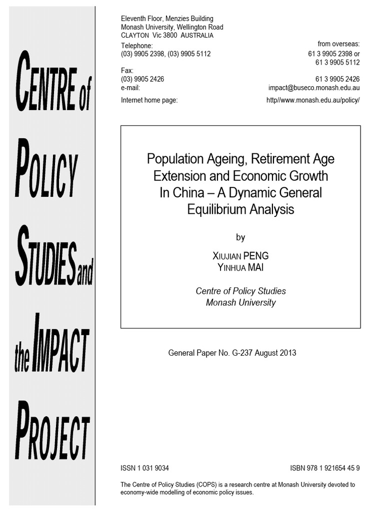 Retirement Age Impact on China's Economy | PDF | Labour Economics ...