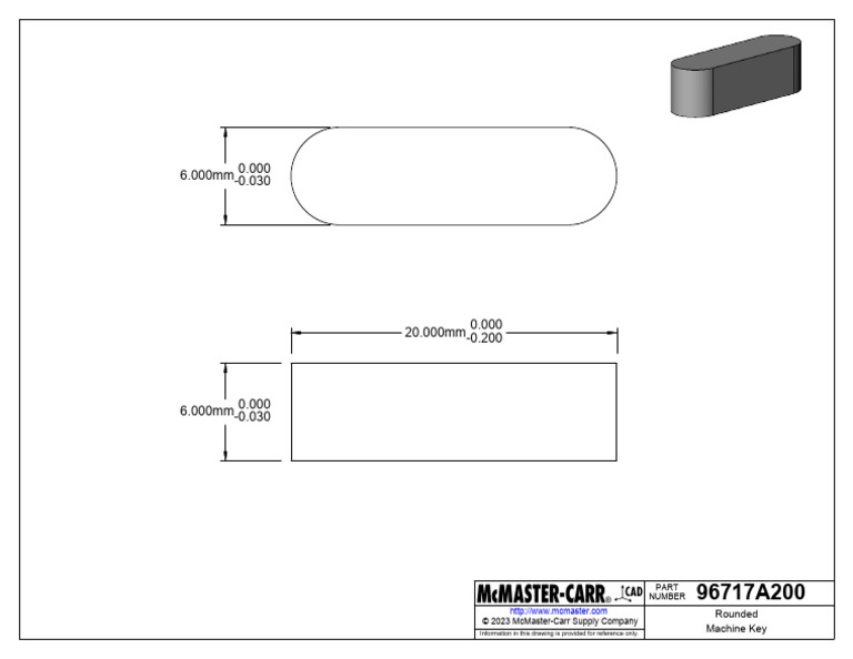 96717A200 - Rounded Machine Key | PDF