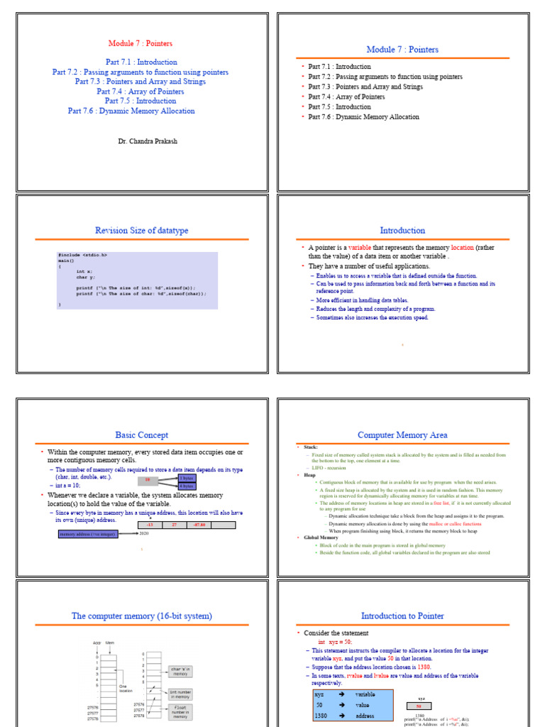 Pointers in C programming | PDF | Pointer (Computer Programming ... Pointers in C programming | PDF | Pointer (Computer Programming ...