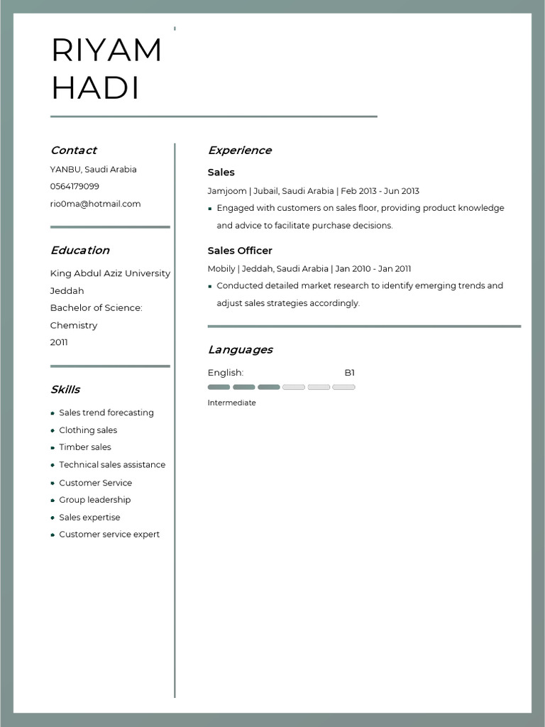 Riyam Hadi CVnew | PDF