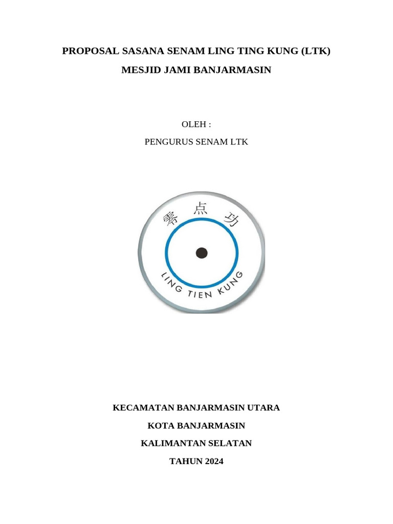 Proposal Sasana Senam Ling Ting Kung | PDF