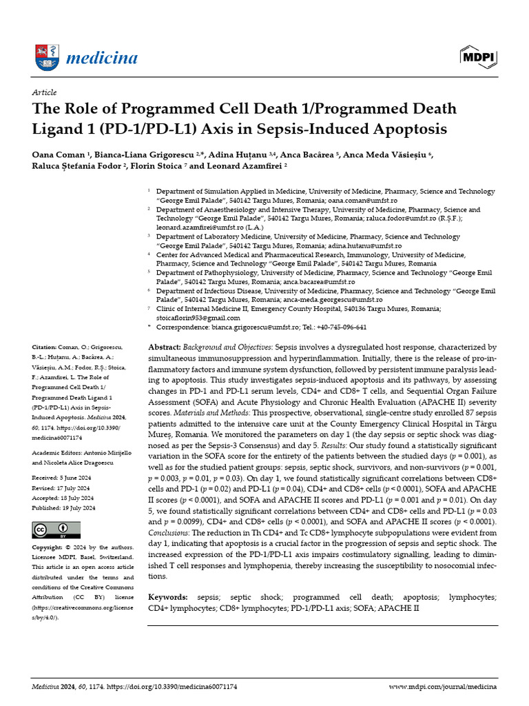2024 - The Role of Programmed Cell Death-1 Programmed Death Ligand 1 ...