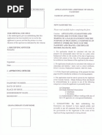 Tongan Passport Application Form | PDF | Justice | Crime & Violence