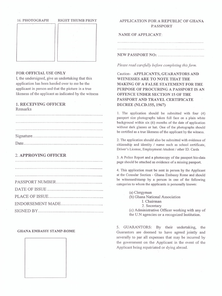 Passport Application | PDF