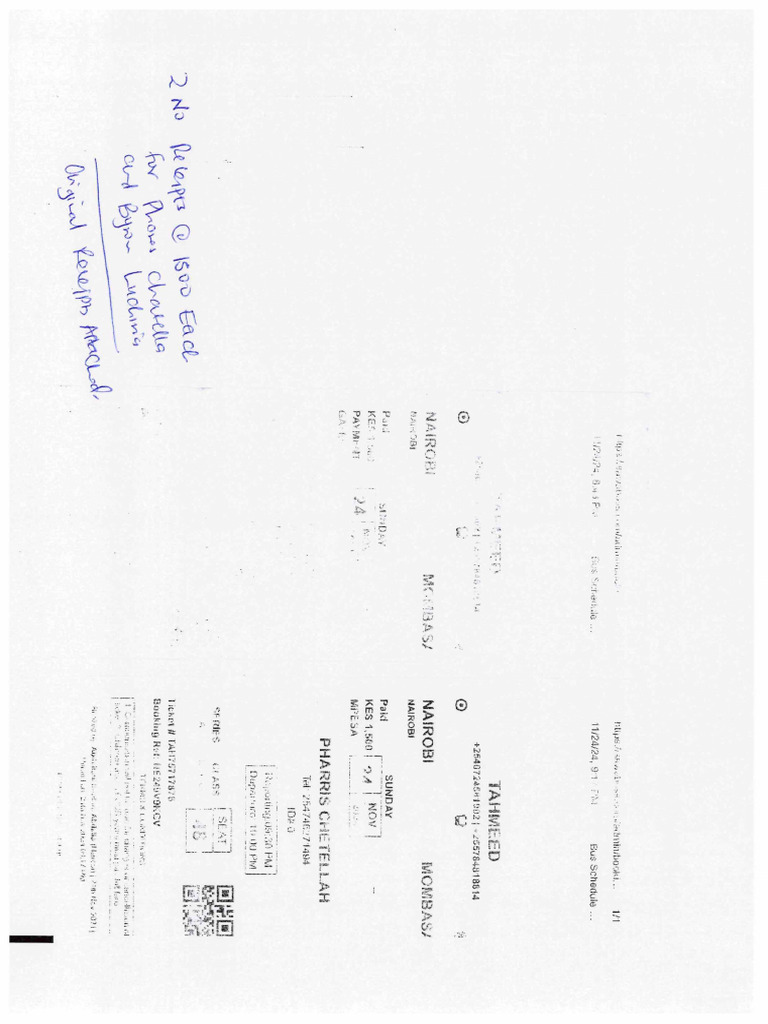 Bus Receipts 3k 1 | PDF