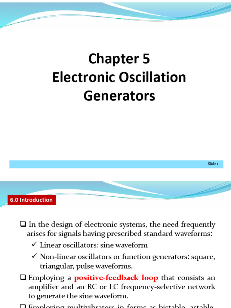 Electronic Oscillation Generators Guide | PDF | Electronic Oscillator ...