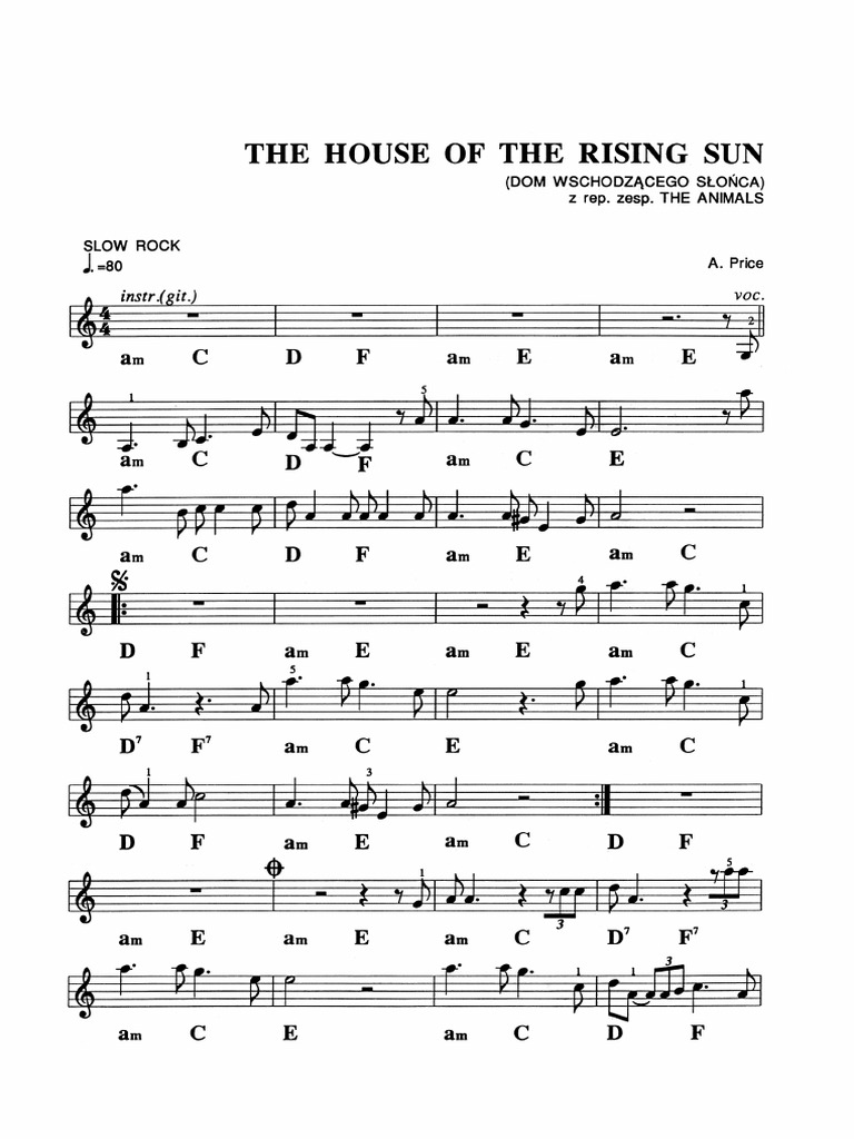 Dom Wschodzącego Słonca | PDF