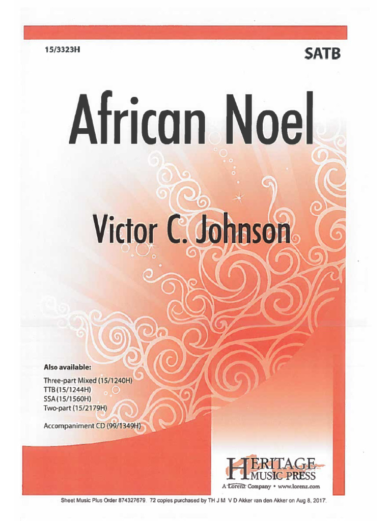 African Noel SATB Arrangement | PDF