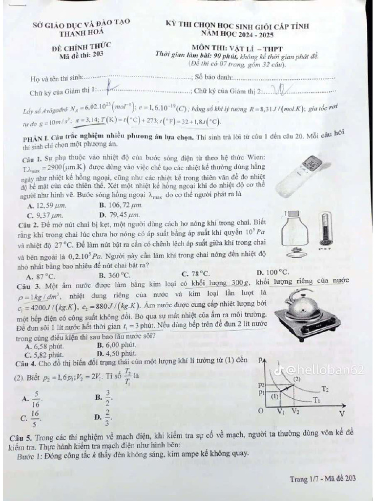 VL12-HSG-Thanh Hóa-2024-2025 | PDF
